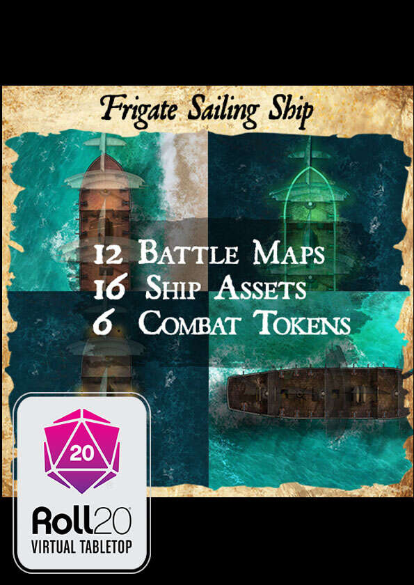 Frigate Map & Assets | Roll20 VTT - Limithron | DriveThruRPG