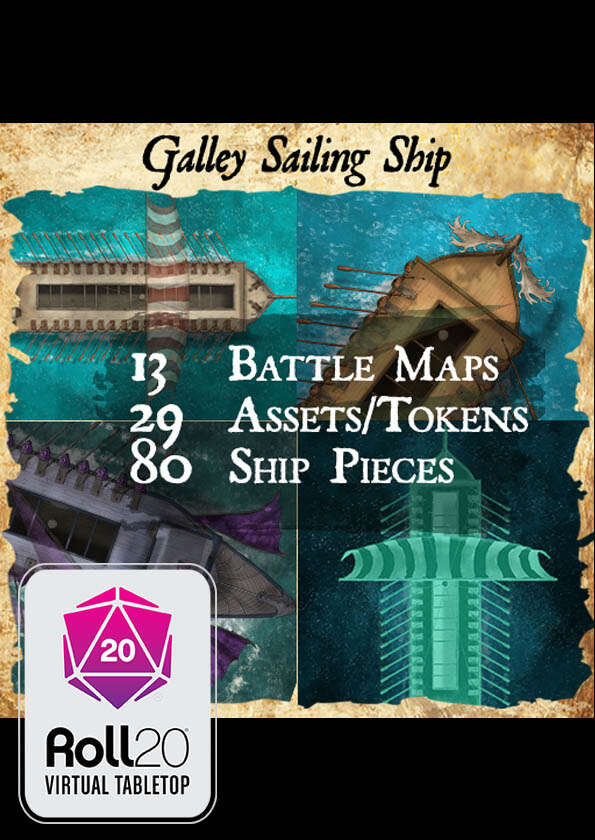 Galley Map & Assets | Roll20 VTT - Limithron | DriveThruRPG