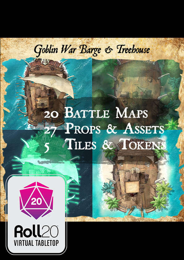 Goblin War Barge Map & Assets | Roll20 VTT - Limithron | DriveThruRPG