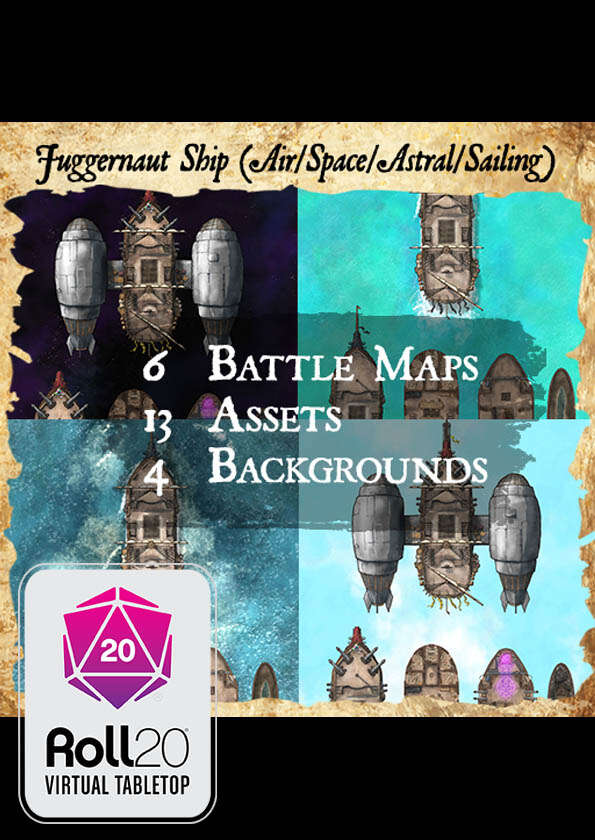 Juggernaut Airship Map & Assets | Roll20 VTT - Limithron | DriveThruRPG