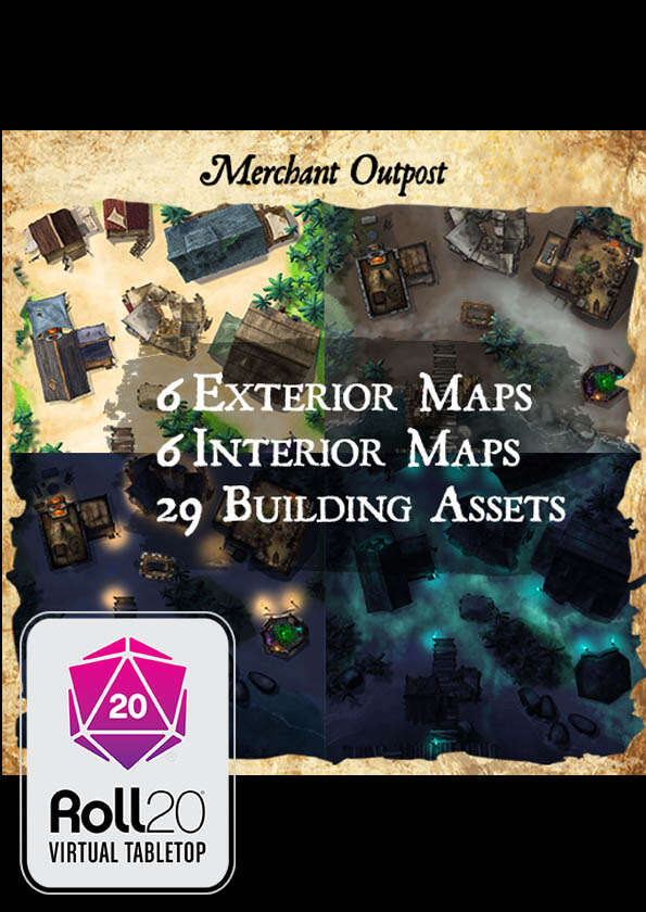 Merchant Outpost Map & Assets | Roll20 VTT - Limithron | DriveThruRPG