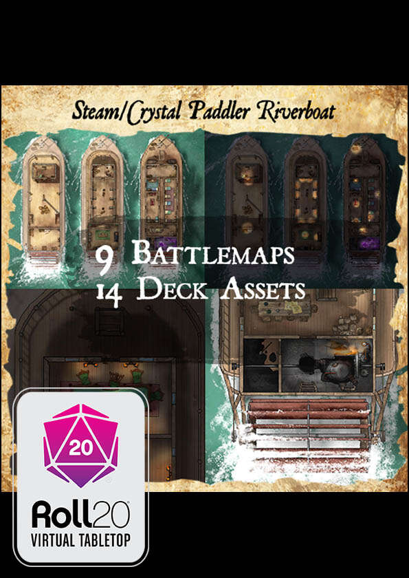 Riverboat Map & Assets | Roll20 VTT - Limithron | DriveThruRPG