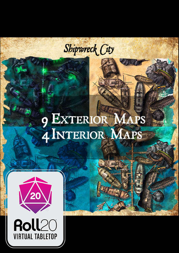 Shipwreck City Map & Assets | Roll20 VTT - Limithron | DriveThruRPG
