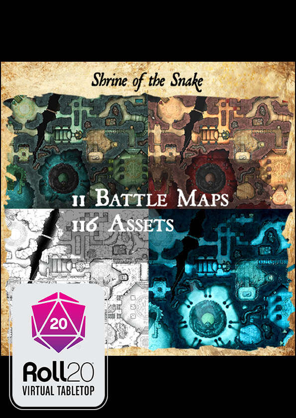 Shrine of the Snake Maps & Assets | Roll20 VTT - Limithron | DriveThruRPG