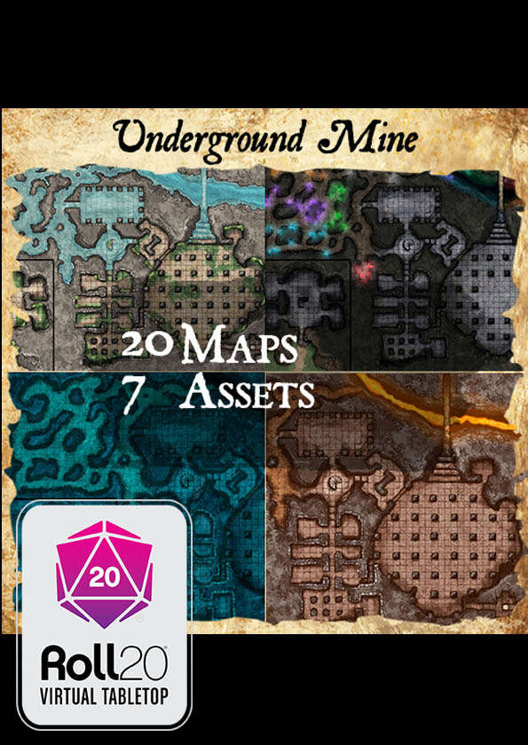 Underground Mine | Roll20 VTT - Limithron | DriveThruRPG