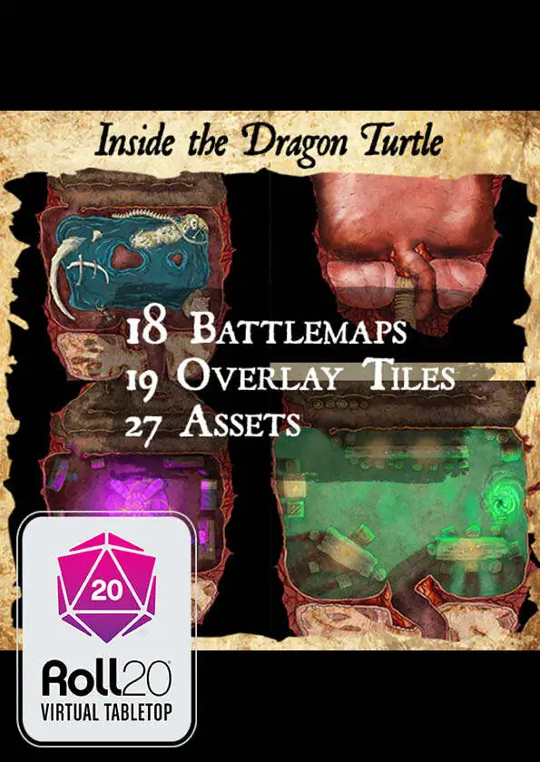 Dragon Turtle (Interior) Map & Assets | Roll20 VTT - Limithron ...