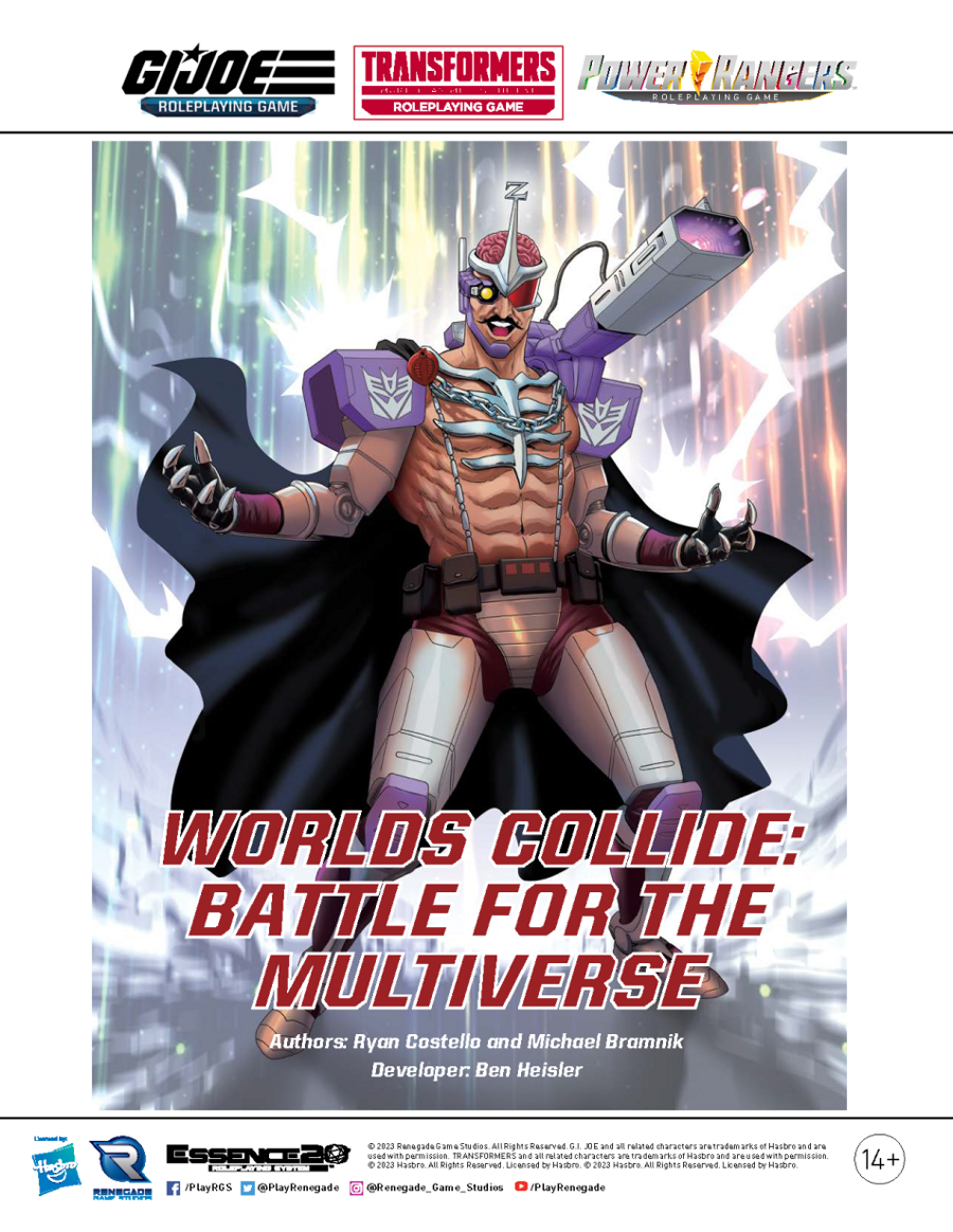 Essence 20 Roleplaying System World's Collide: Battle for the Multiverse Adventure Power Rangers ...