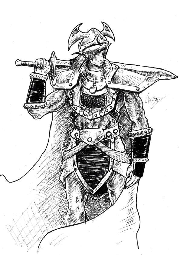 Elf Barbarian ( Full Page ) - Arte Castilho | DriveThruRPG