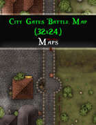 City Gates Battle Map (32x24) - Battle Scar Maps | DriveThruRPG.com