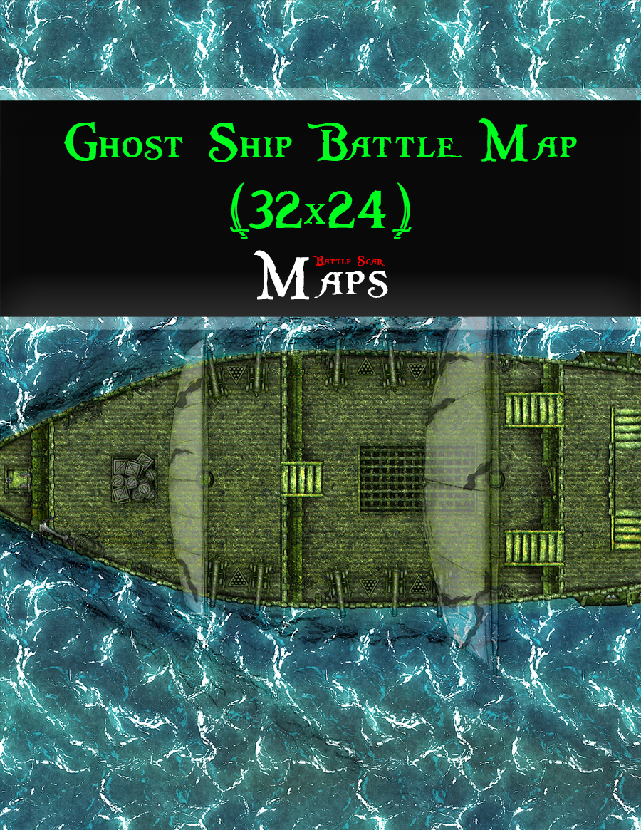 Ghost Ship Battle Map (32x24) - Battle Scar Maps | DriveThruRPG