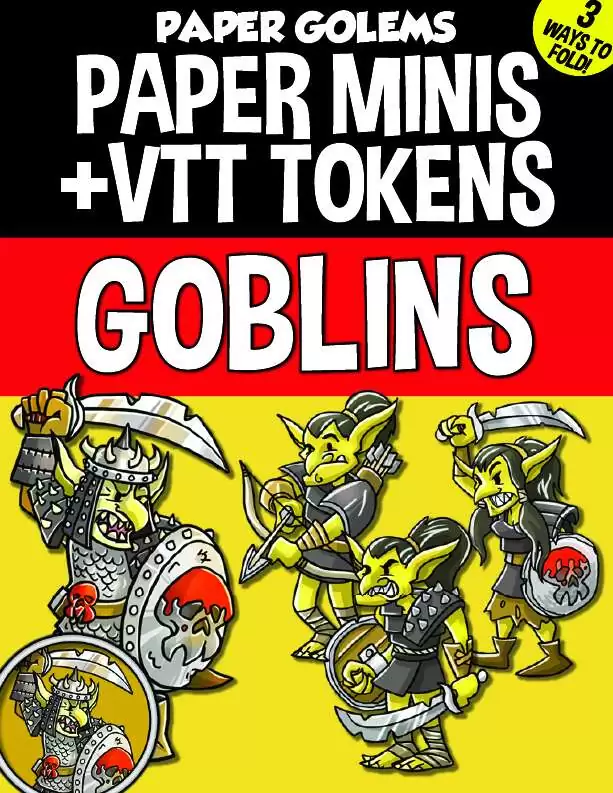 Paper Golems Paper Minis & VTT: Goblins - Paper Golems | DriveThruRPG