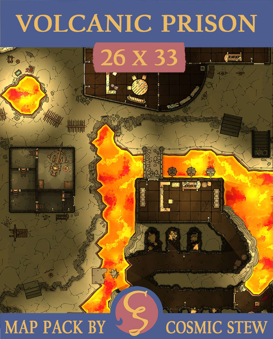 Volcanic Prison [26x33] - Cosmic Stew | DriveThruRPG
