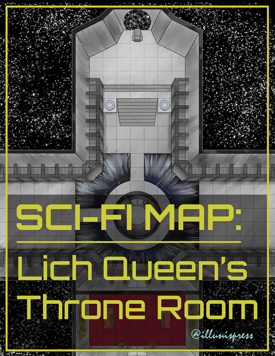 Sci-Fi Map: Lich Queen's Throne Room - Illunis Press | DriveThruRPG