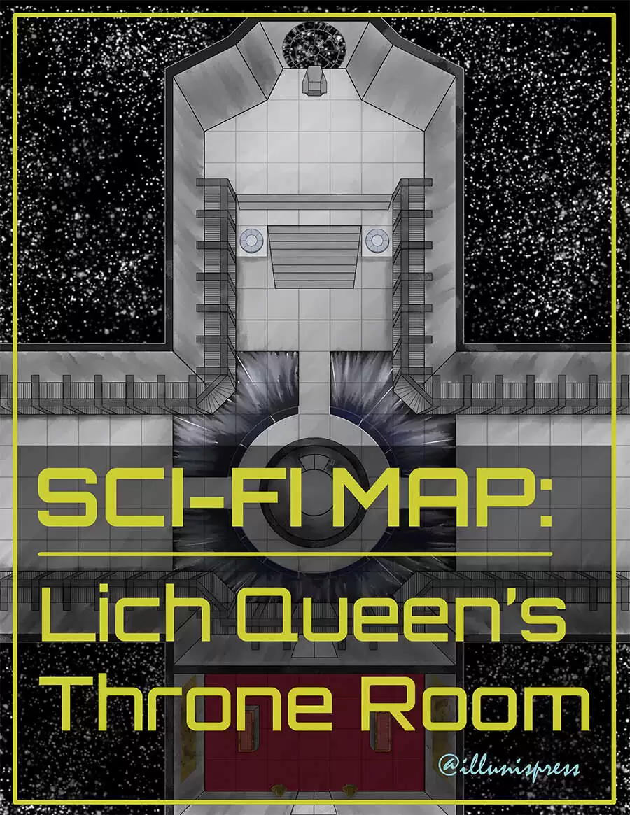 Sci-Fi Map: Lich Queen's Throne Room - Illunis Press | DriveThruRPG