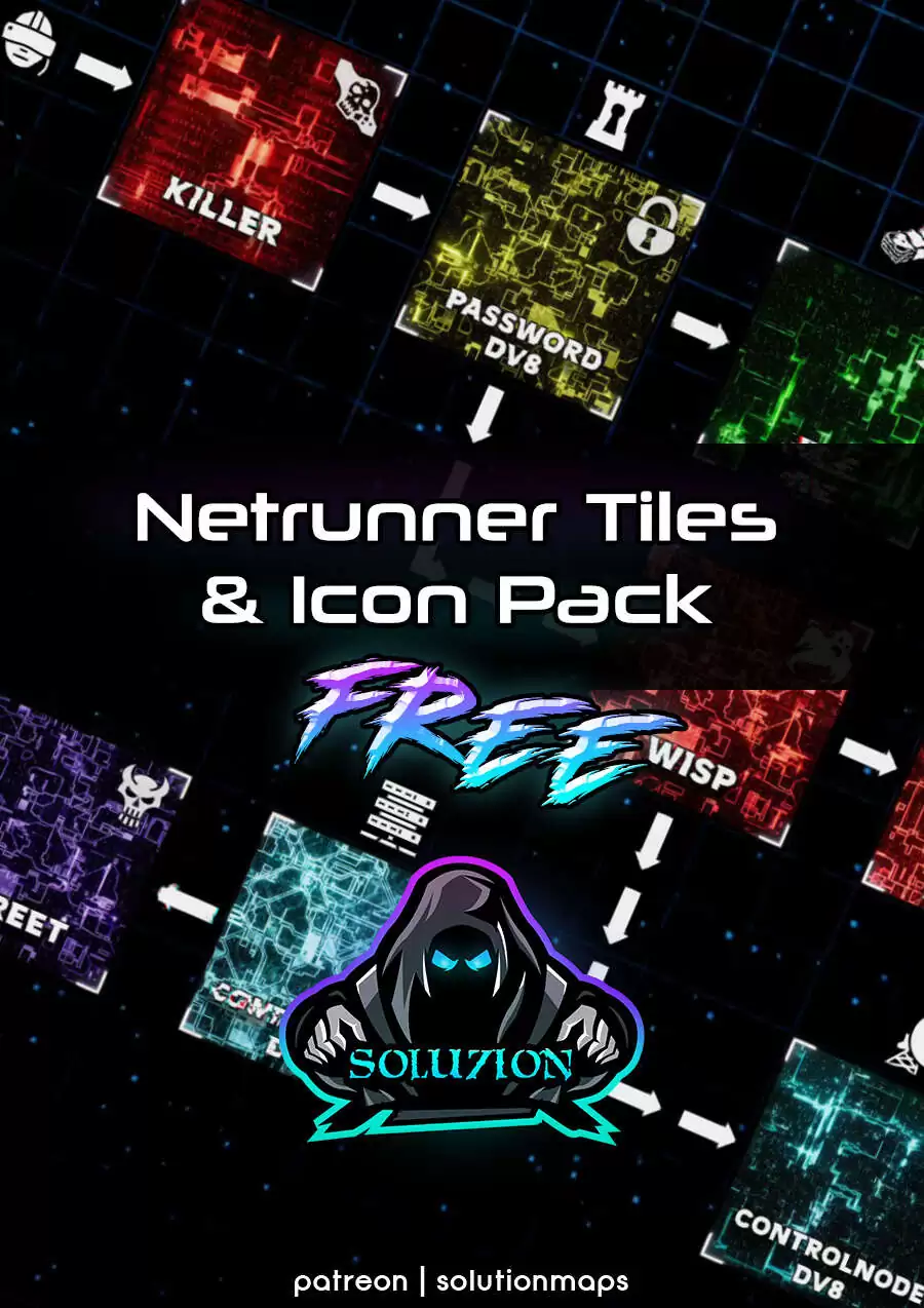 FREE Netrunner Tiles & Icons for VTTs - Cyberpunk Animated Battle Map ...