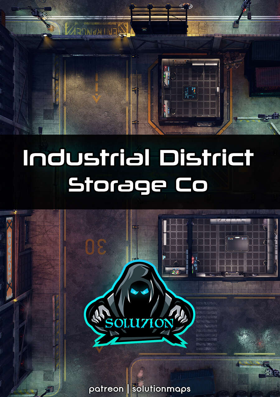 Industrial District Storage Co 1080p - Cyberpunk Animated Battle Map ...