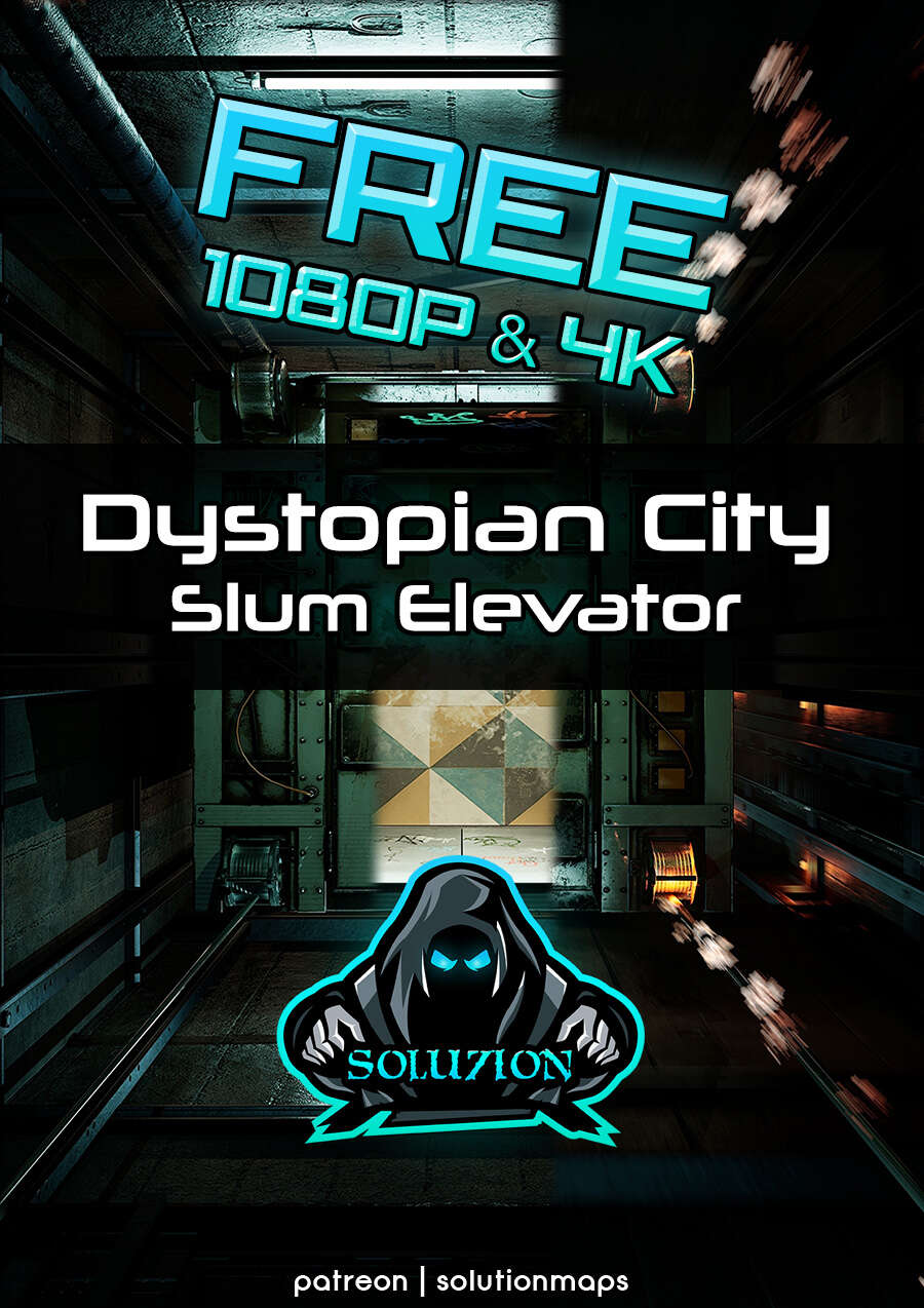 FREE Dystopian City Slum Elevator 4k & 1080p - Cyberpunk Animated ...