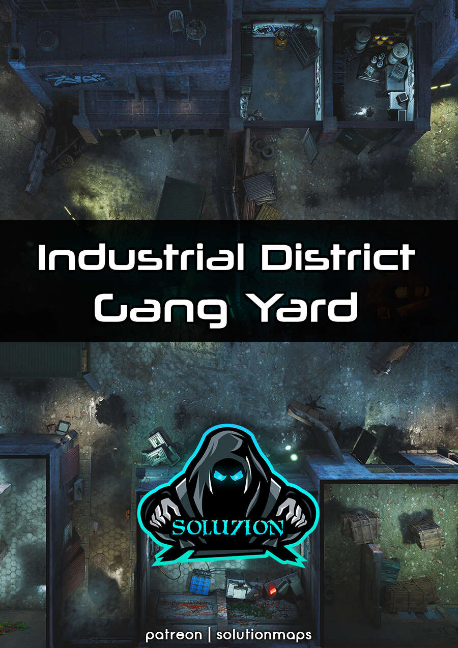 Industrial District Ganger Yard 1080p - Cyberpunk Animated Battle Map ...