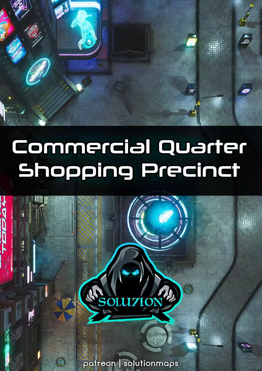 Commercial Quarter Shopping Precinct 1080p - Cyberpunk Animated Battle ...