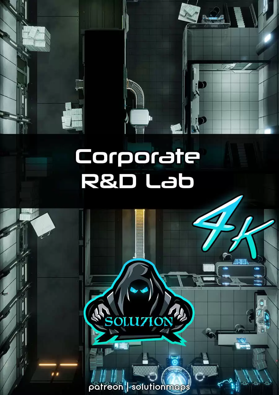 Corporate R&D Lab 4k - Cyberpunk Animated Battle Map - SolutionMaps ...