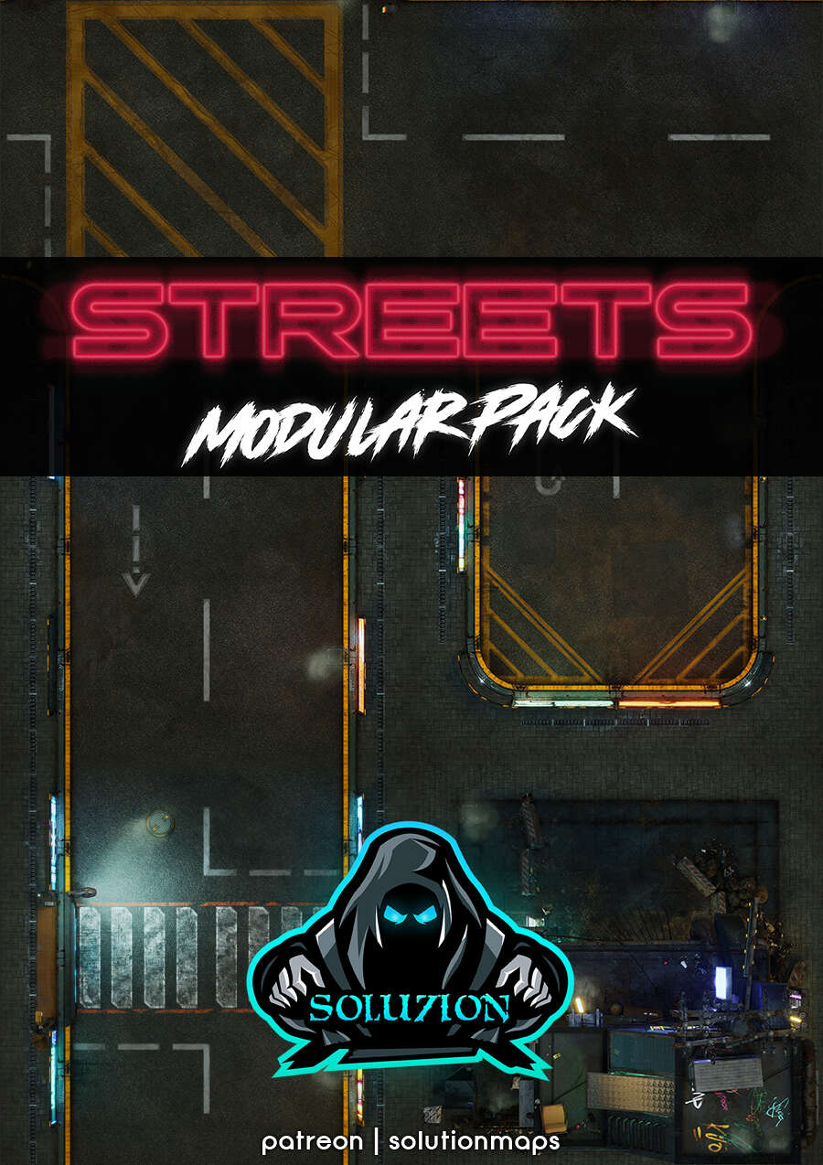 Modular Animated Streets Road Pack [VTT Edition] - Futuristic Cyberpunk ...