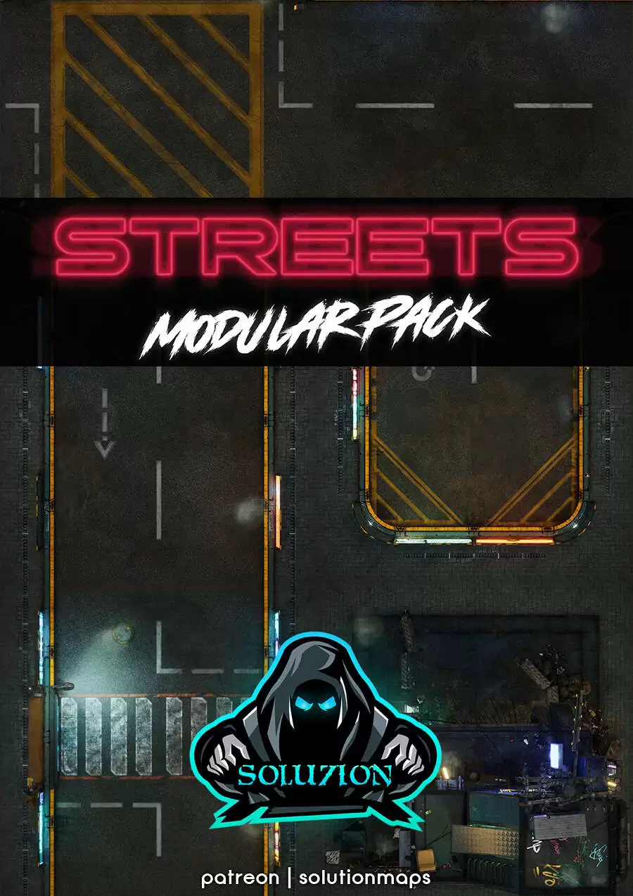 Modular Animated Streets Road Pack [VTT Edition] - Futuristic Cyberpunk ...