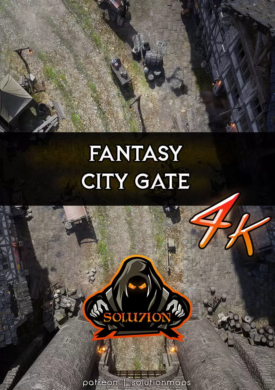 City Gates Day & Night UHD 4k - Animated Fantasy Battle Map ...