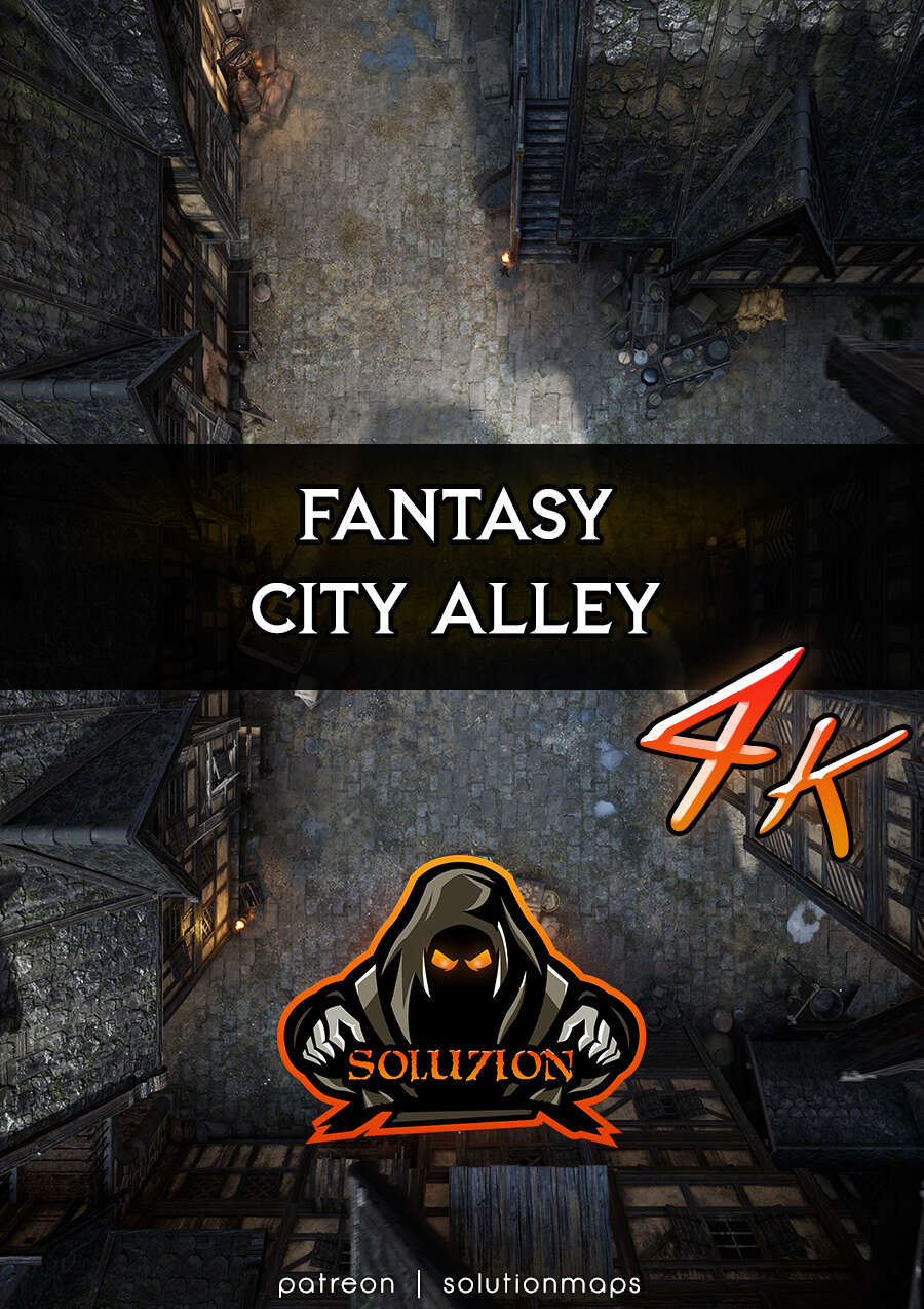 City Alley Day & Night UHD 4k - Animated Fantasy Battle Map ...