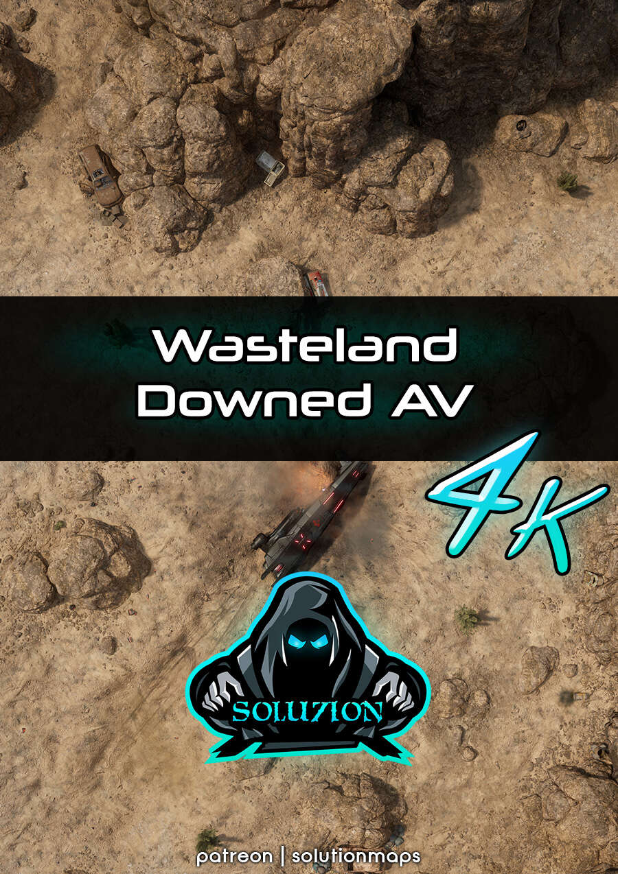 Wasteland Downed AV 4k - Cyberpunk Animated Battle Token Map ...