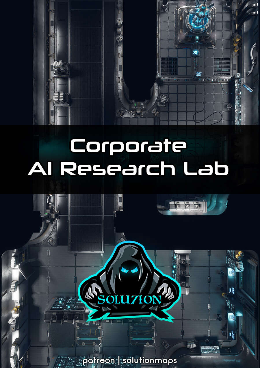 Corporate AI Research Lab - Cyberpunk Sci-Fi Animated Battle Token Map ...