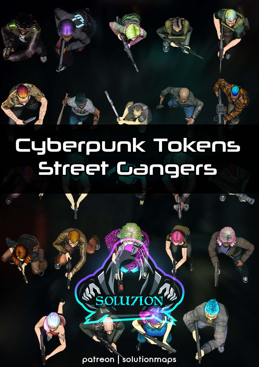 Street Gangers - Cyberpunk Top-Down Token Pack - SolutionMaps ...