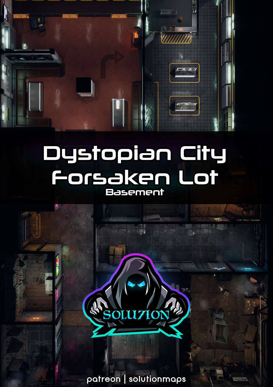 Dystopian City Forsaken Lot (Basement) - Cyberpunk Sci-Fi Animated ...