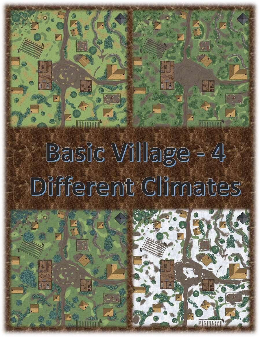 Basic Village - In Multiple Climates - The Wandering Mage | DriveThruRPG