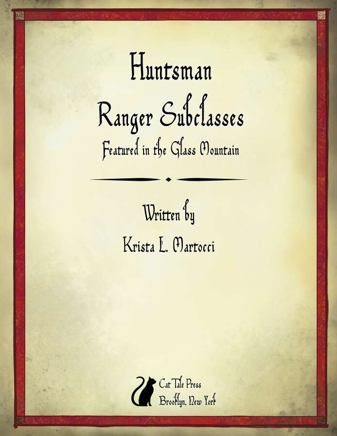 Huntsman Ranger Subclass - Cat Tale Press | Character Building ...