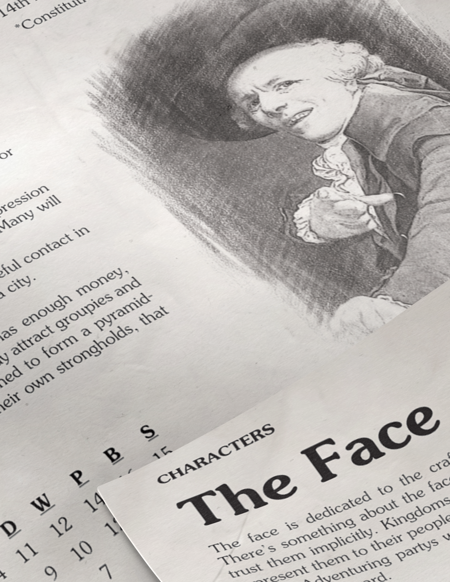 The Face b/x character class - directsun | DriveThruRPG