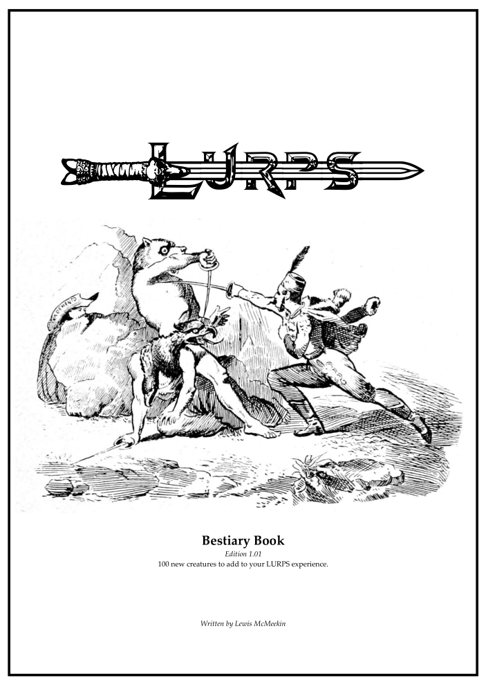 LURPS - Bestiary - mucker71 | DriveThruRPG