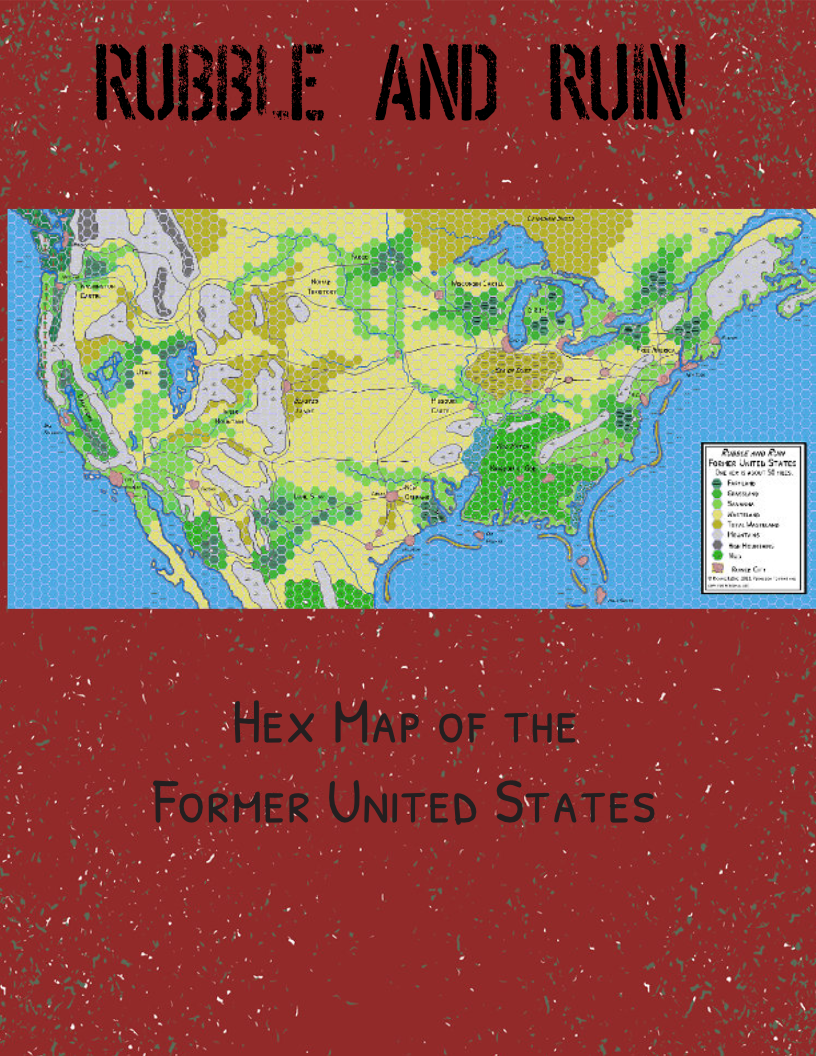 Rubble and Ruin Hex Map of the Former United States - Rudus Publishing ...