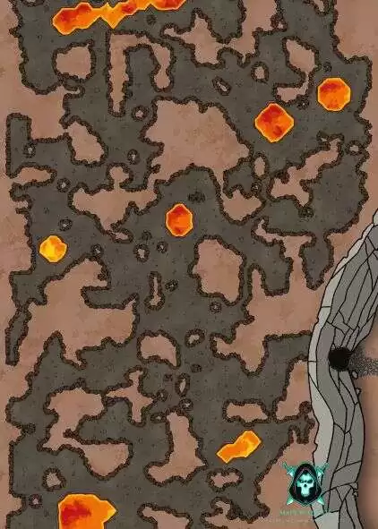 Desert Cave - 30x50 Map - Maps ‘N’ Quests | DriveThruRPG