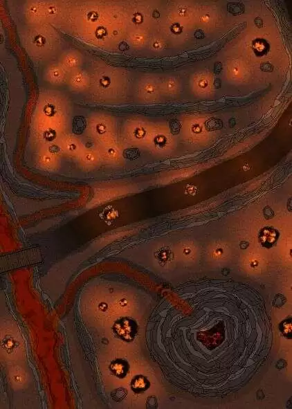 Forest Crossing - Volcanic Variant - 100x100 Map - Maps ‘N’ Quests ...