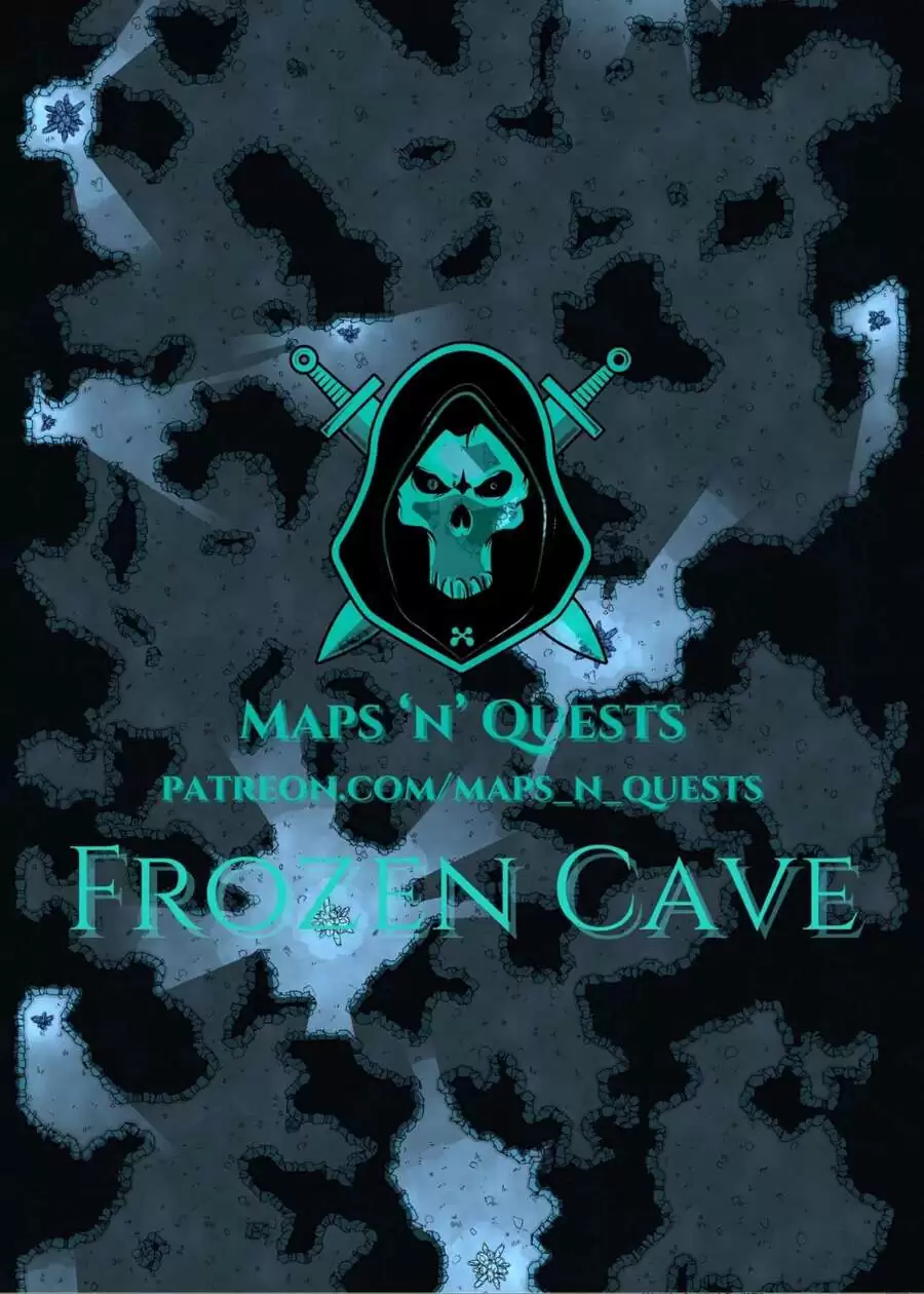 Frozen Cave 30x60 Encounter Map - Maps ‘N’ Quests | DriveThruRPG