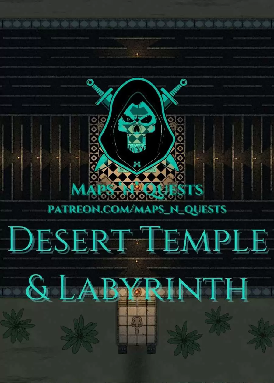 Desert Temple & Labyrinth Encounter Map - 60x40 at 70ppi - Maps ‘N ...