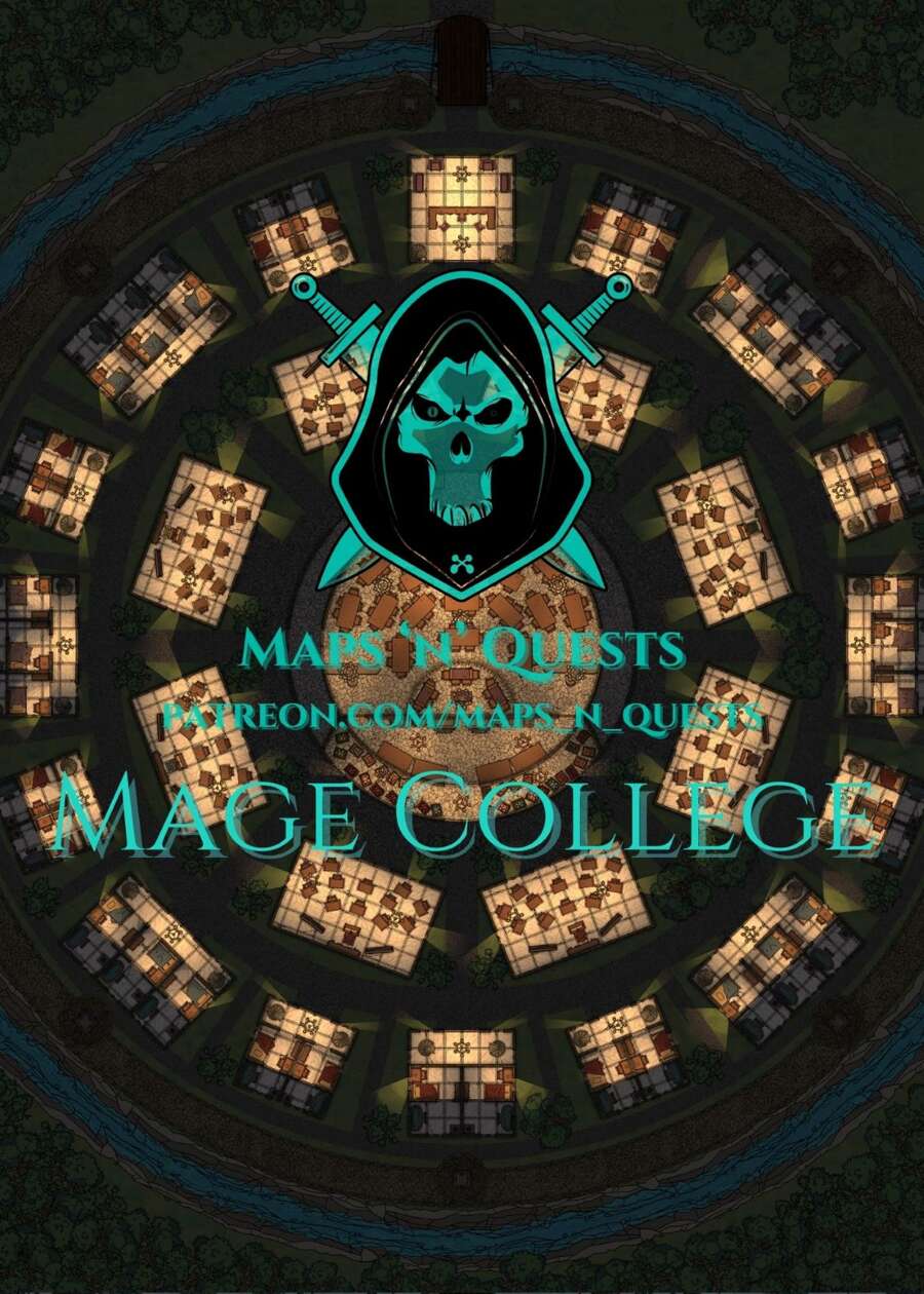 The Athar Mage College sits in the forest, surrounded by and steeped in ...