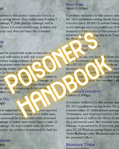 Poisoner's Handbook - Catch 22 | Player Resources | DriveThruRPG