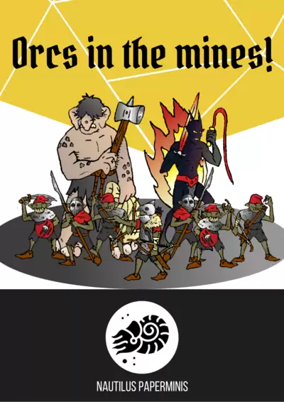 Paper miniatures set: Orcs in the mines! - Nautilus Paperminis ...