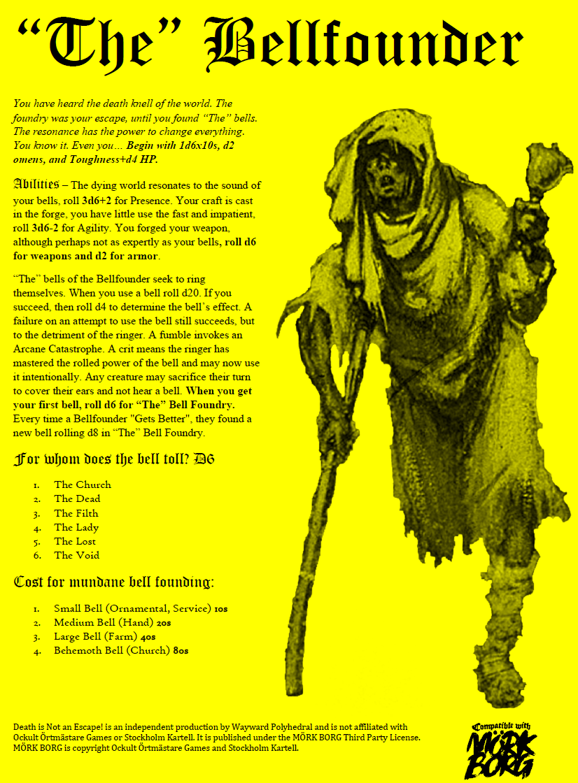 "The" Bellfounder Class (Third-Party Mörk Borg Publication) - Wayward ...
