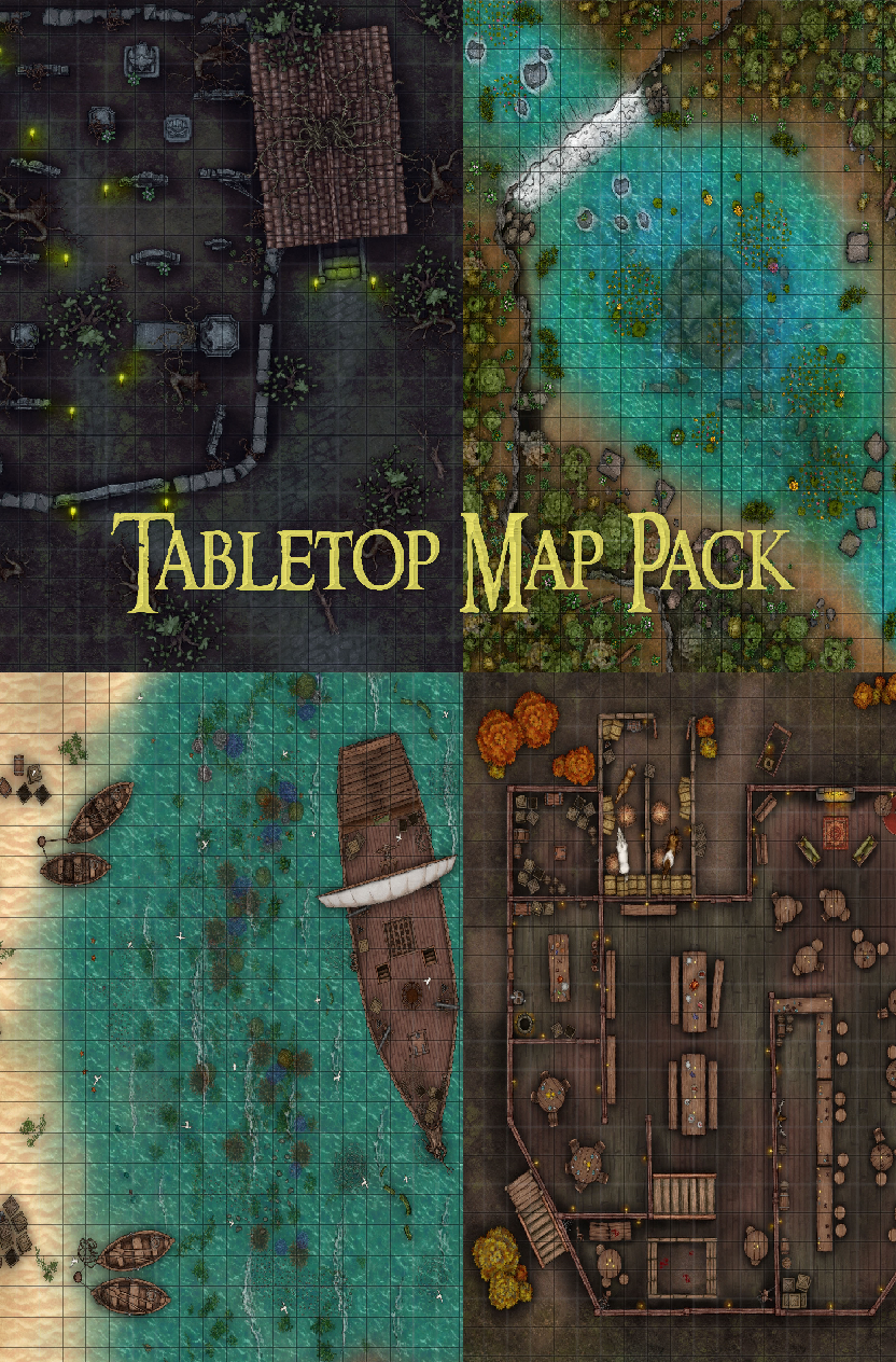 Tabletop battle maps Vol.1 - Greedy Mimic Games LTD | DriveThruRPG