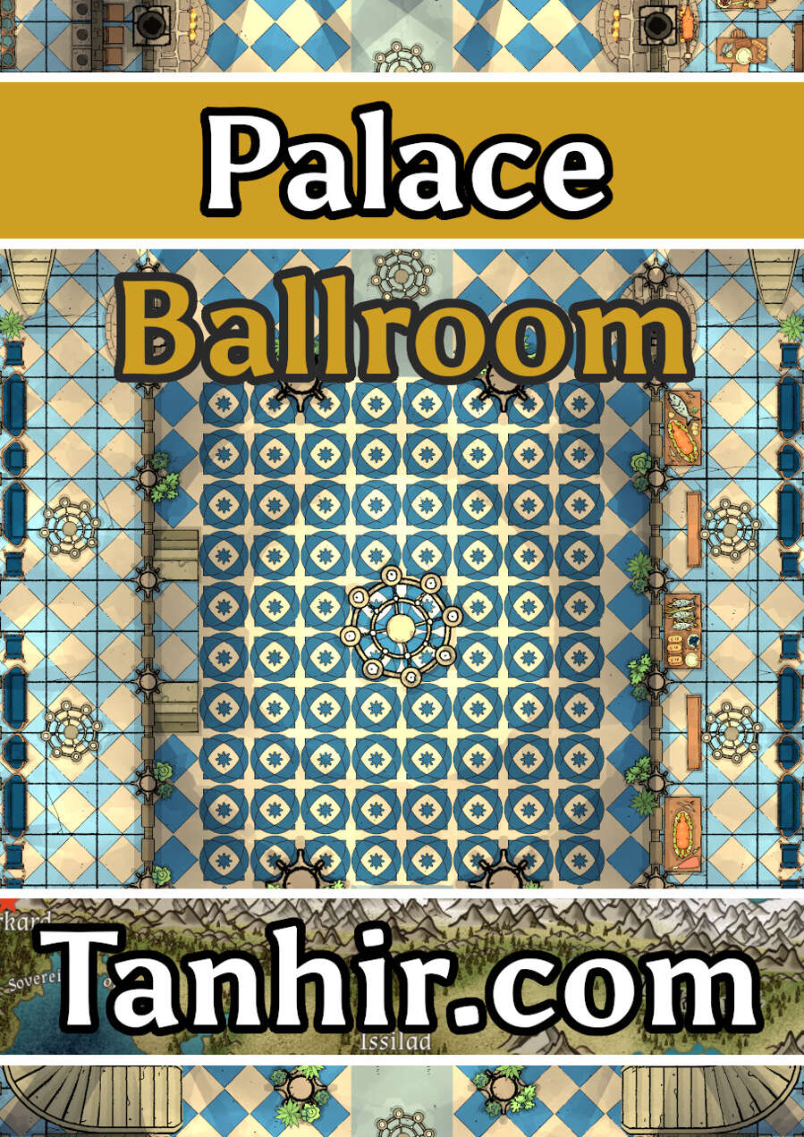 Palace Ballroom - A section of a large modular palace for fantasy VTT ...