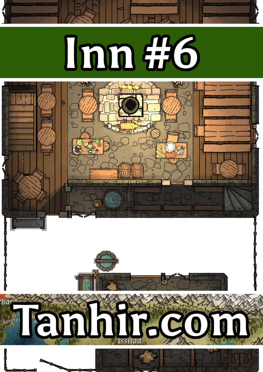 Inn 6 - A generic inn map to use in any fantasy VTT campaign - Tanhir ...