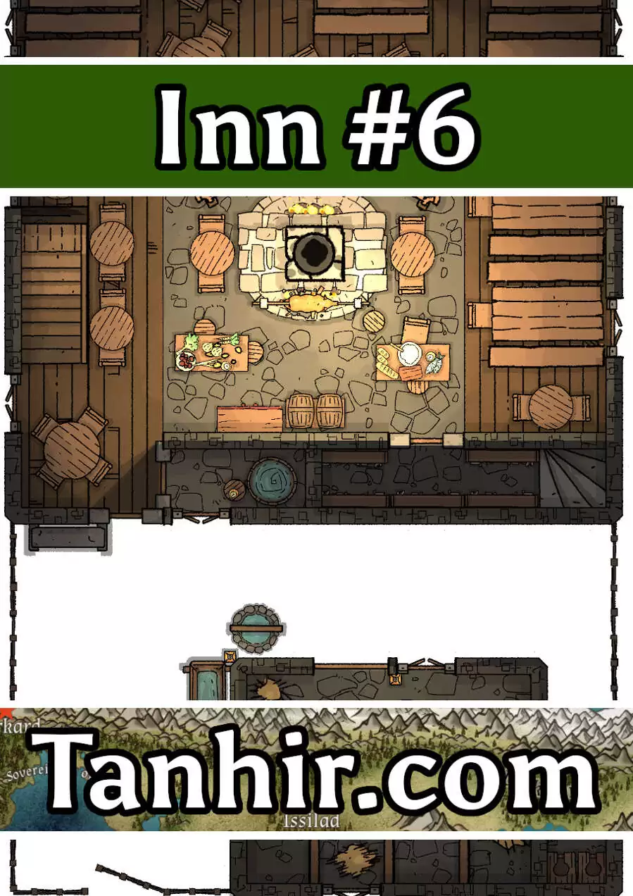 Inn 6 - A generic inn map to use in any fantasy VTT campaign - Tanhir ...