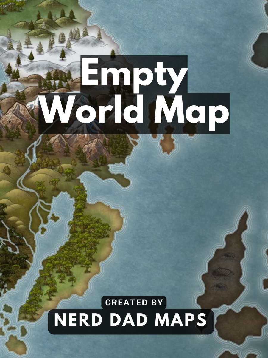 Empty World Map - Nerd Dad Maps | DriveThruRPG